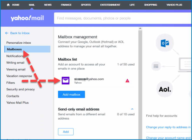 How to auto-forward incoming emails from Yahoo Mail to other address