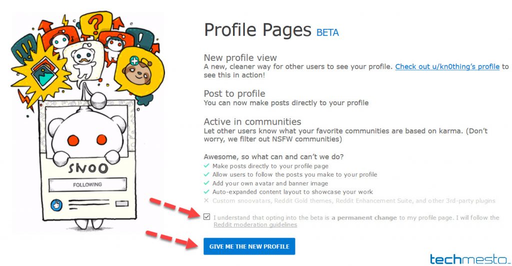 How to get the new Reddit profile and add your name, bio & avatar