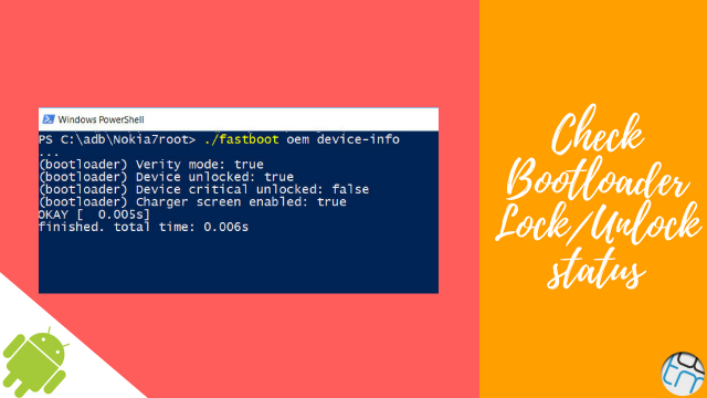 How to check Android bootloader lock or unlock status from Fastboot