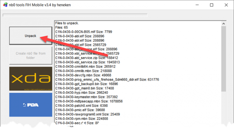 How to extract Nokia Android firmware (nb0) to get individual files
