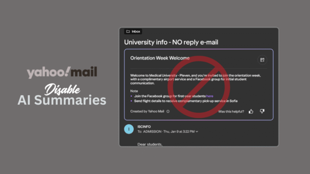 How to Disable AI Summaries and Subject in new Yahoo Mail
