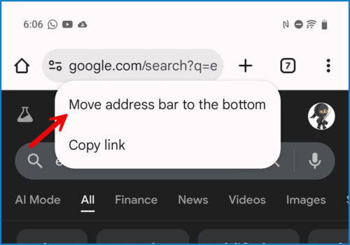 How to Move Google Chrome's address bar to the bottom (Android)