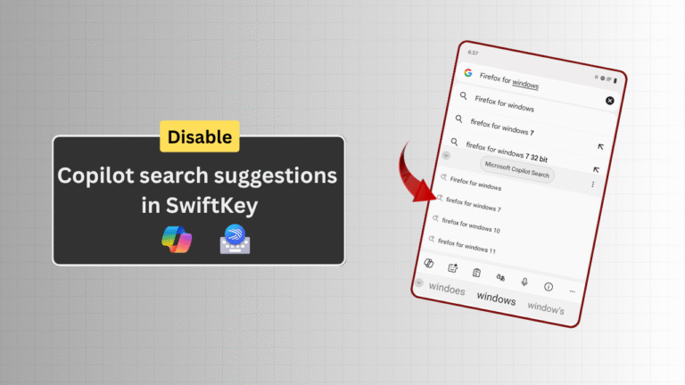 Remove the MS Copilot (Bing) Search suggestions from SwiftKey Keyboard